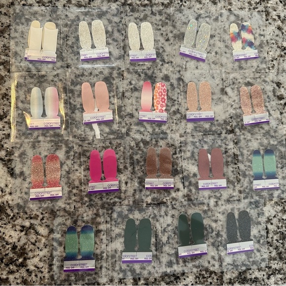 Color Street | Makeup | Nwt Color Street Set Of 9 Twosies Accent Nails ...